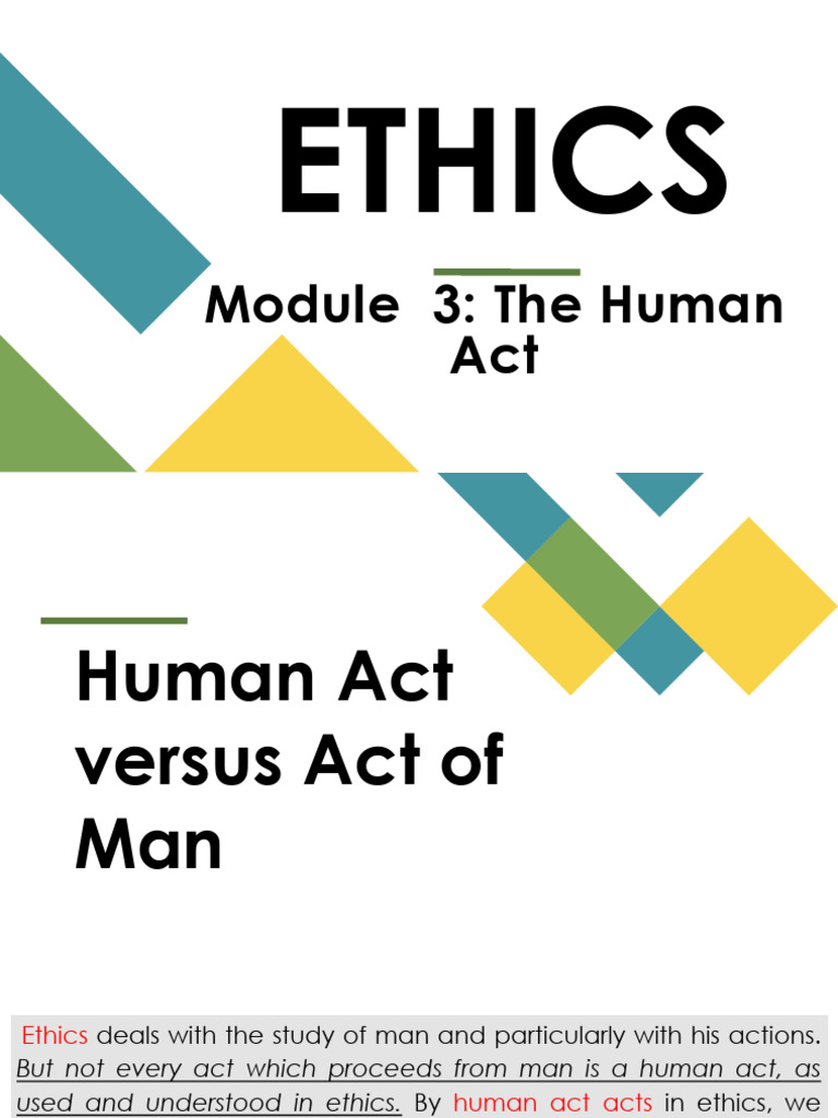 Ethics - Lesson 3 | PDF