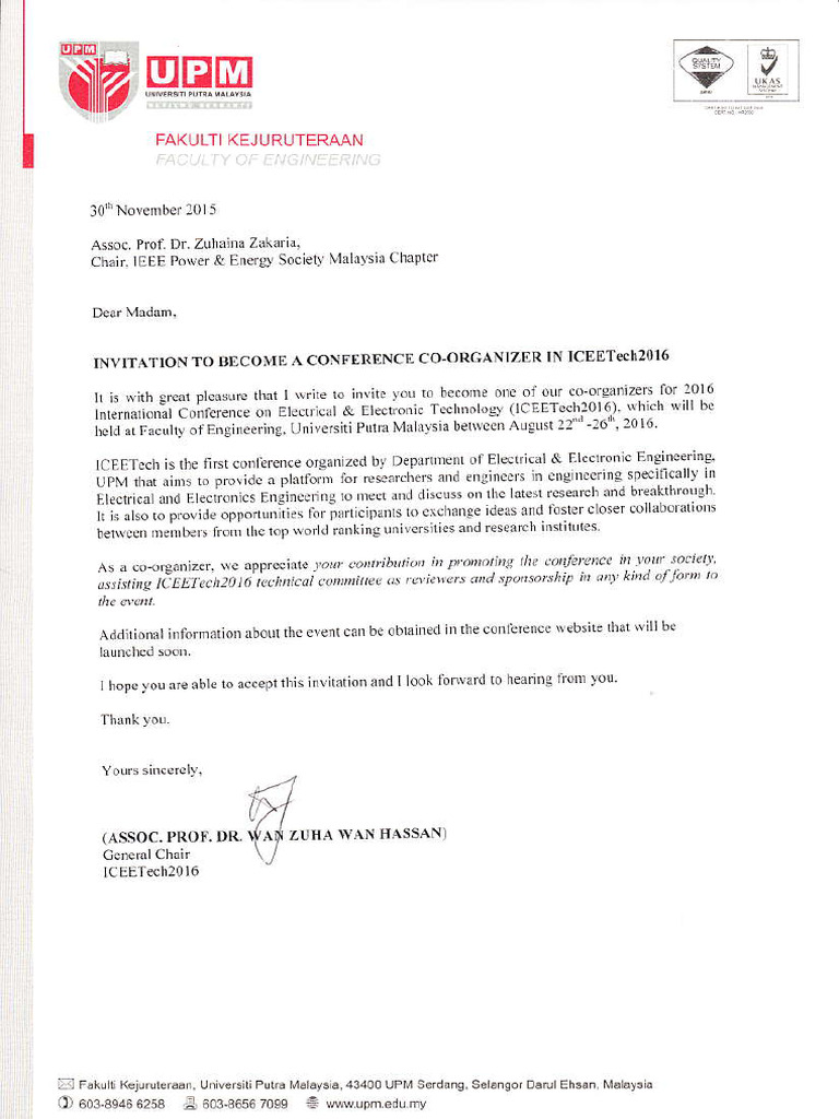 CO-HOST Letter Sample | PDF
