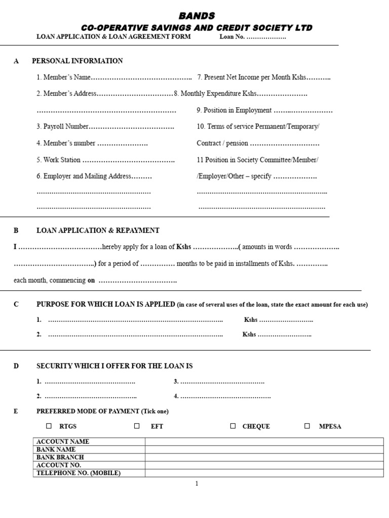 Loan Application Forms | PDF