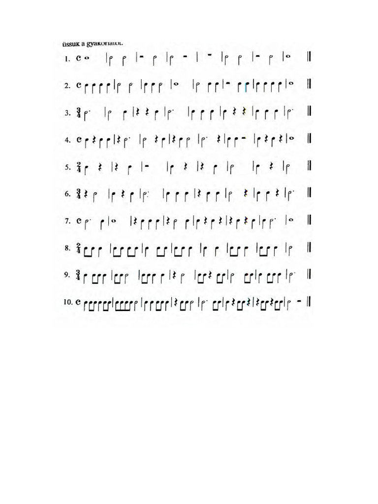 Ritmusgyakorlatok | PDF