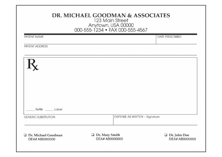 Dr. Prescription Sample | PDF