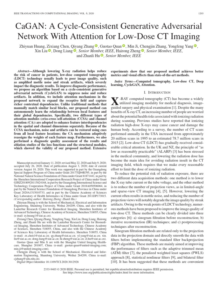 CaGAN_A_Cycle-Consistent_Generative_Adversarial_Network_With_Attention_for_Low-Dose_CT_Imaging | PDF