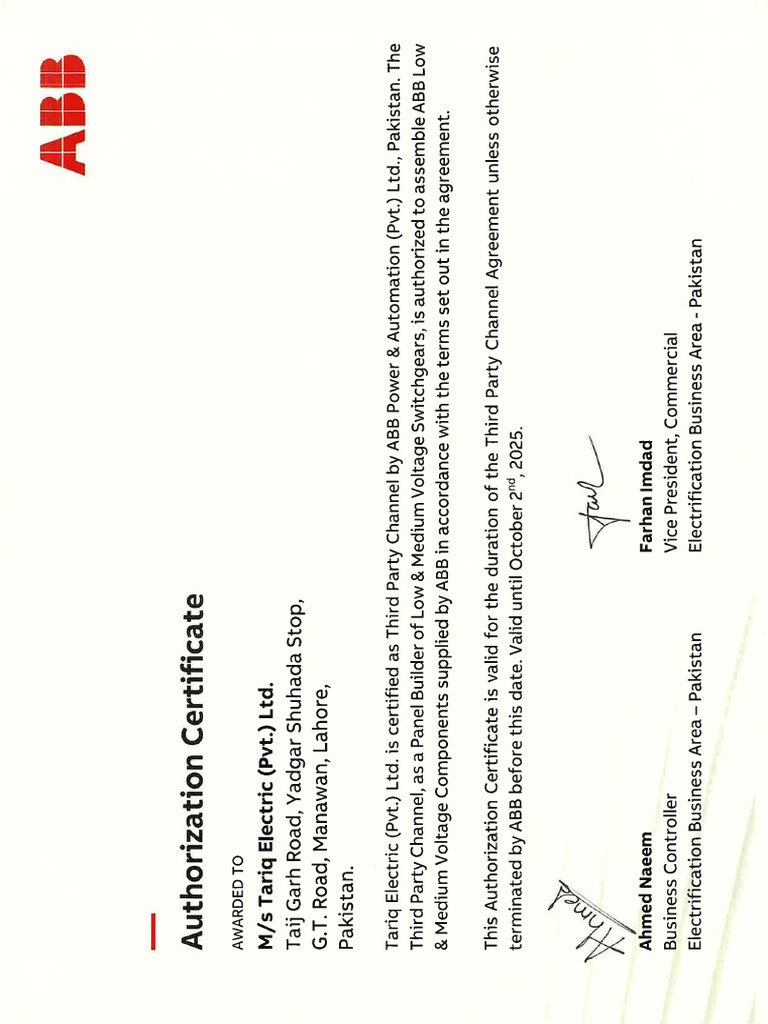 Channal Partner Certificate | PDF