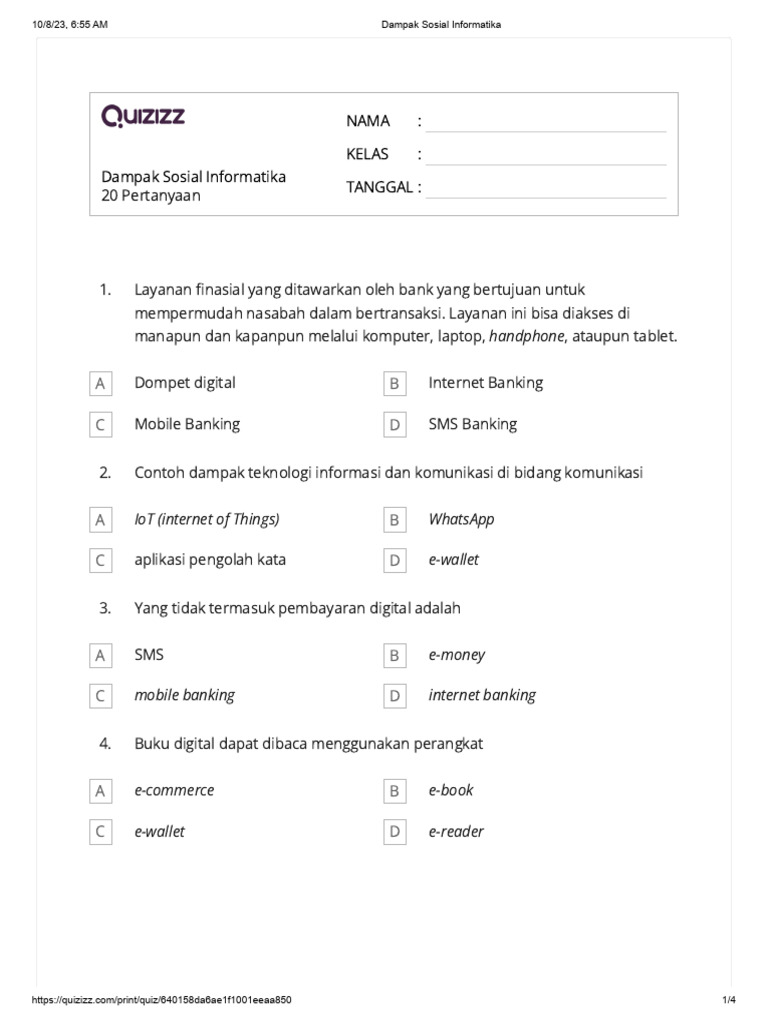 Dampak Sosial Informatika | PDF