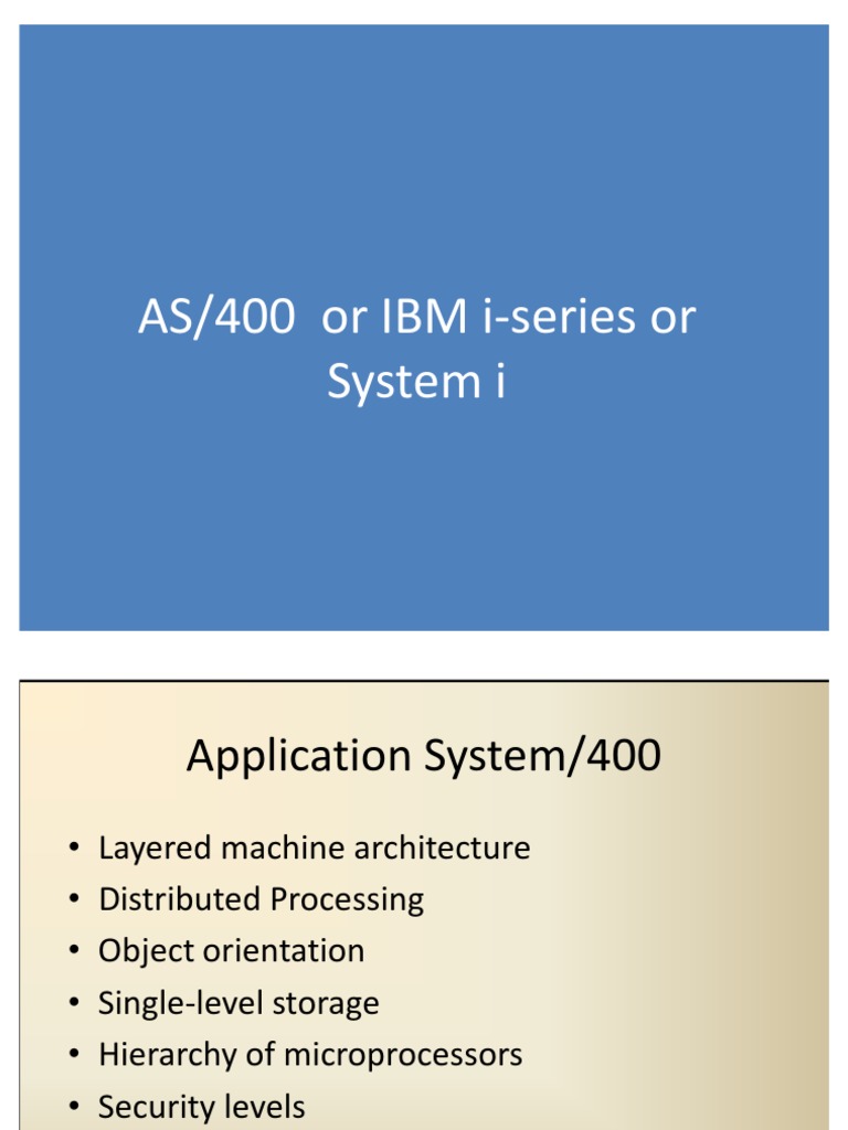 As 400 | Ibm System I | Library (Computing)