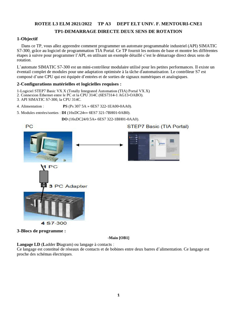 tp01-demarrage directe | PDF