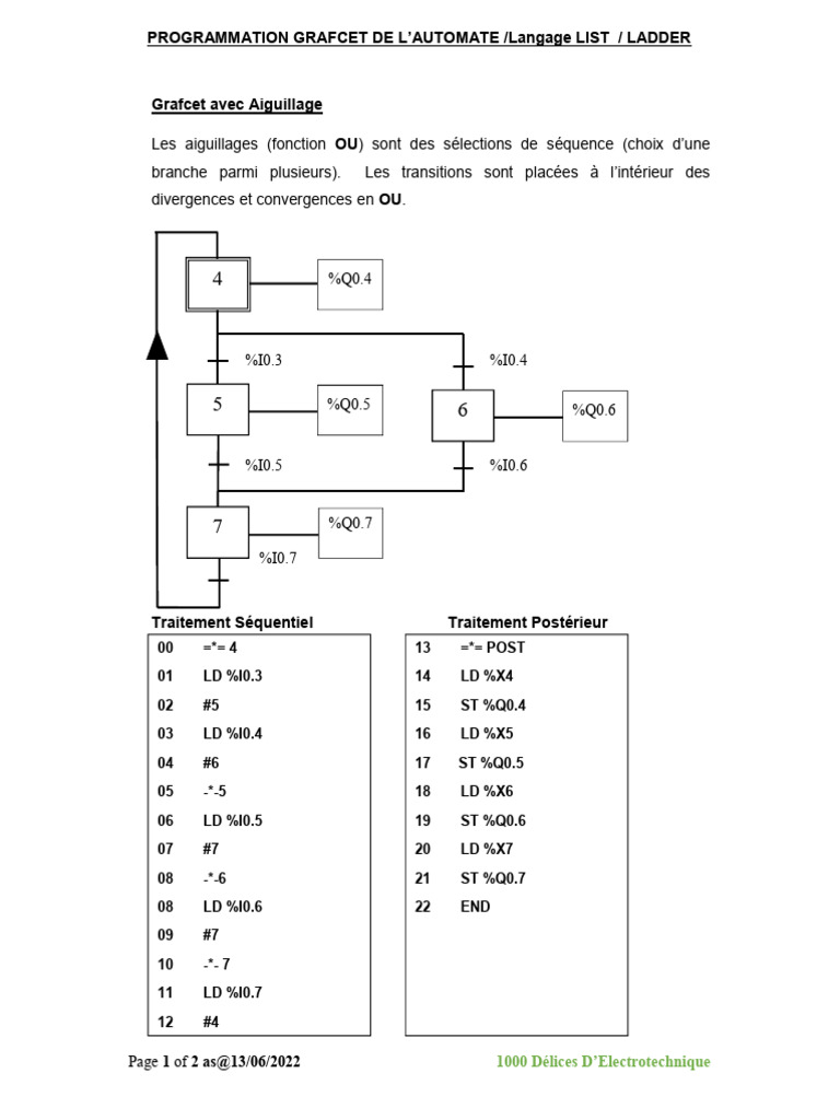 Programmation Des Grafcets 2 | PDF
