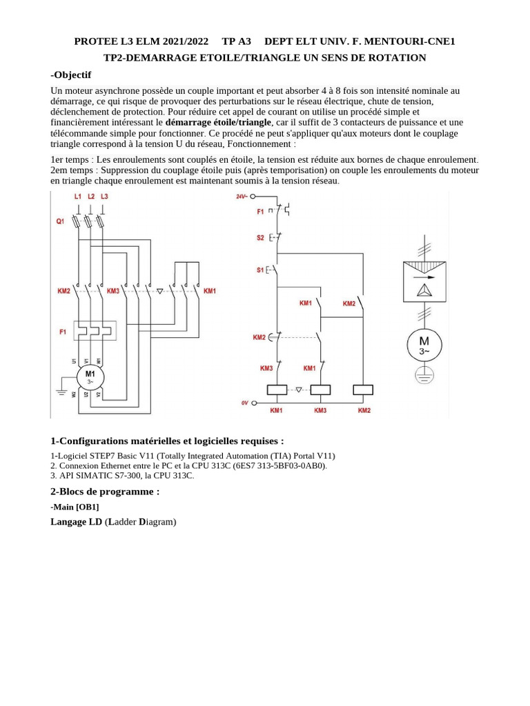 Tp2-Demarrage Etoile Triangle | PDF