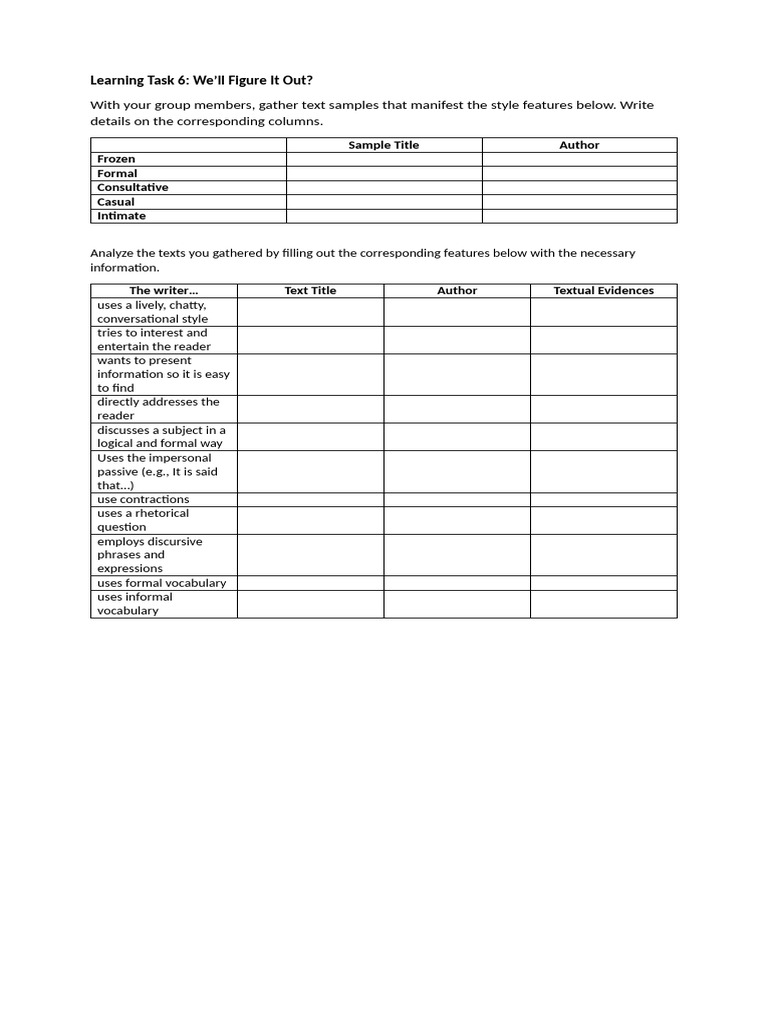 Learning Task 6 | PDF