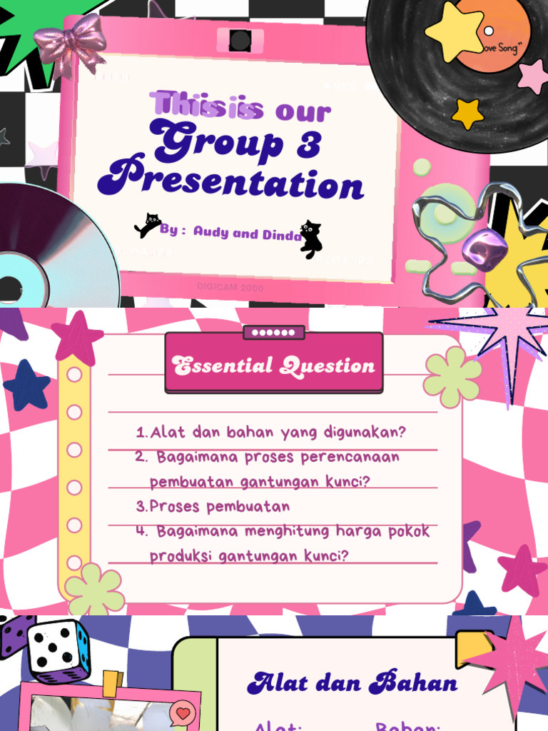 Pink Colorful Retro Y2K Portfolio Presentation | PDF