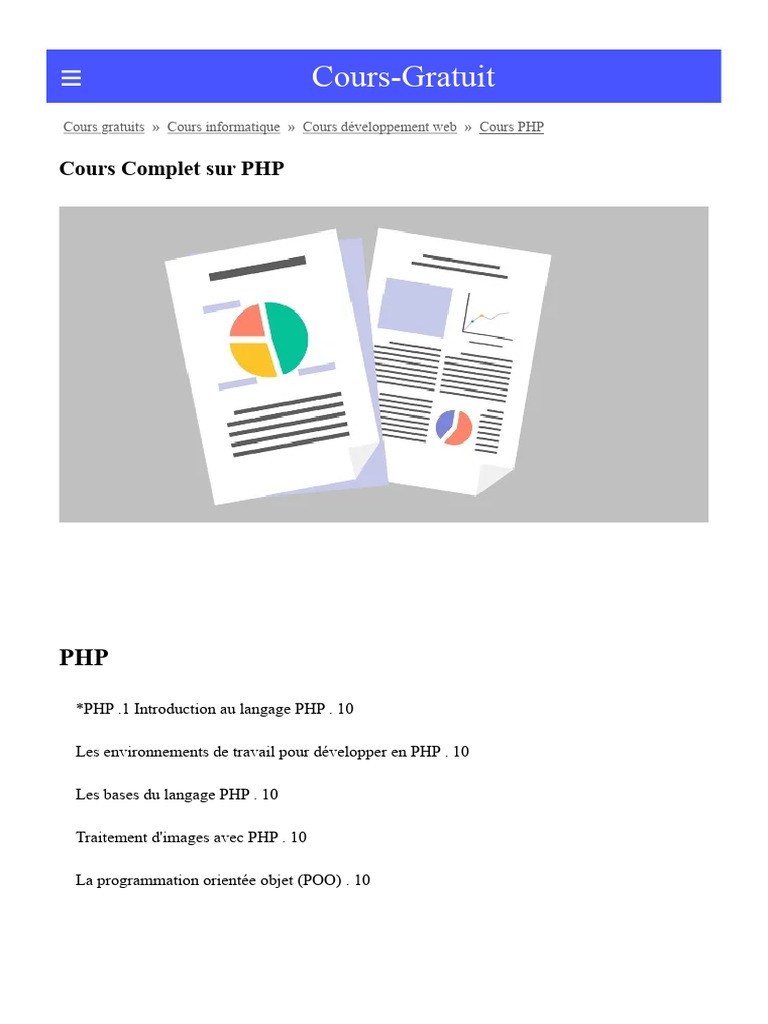 Cours Complet Sur PHP - Cours PHP | PDF