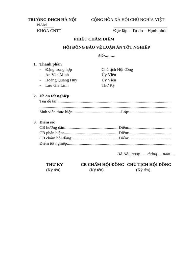 BT2.5 PhieuChamDiem | PDF