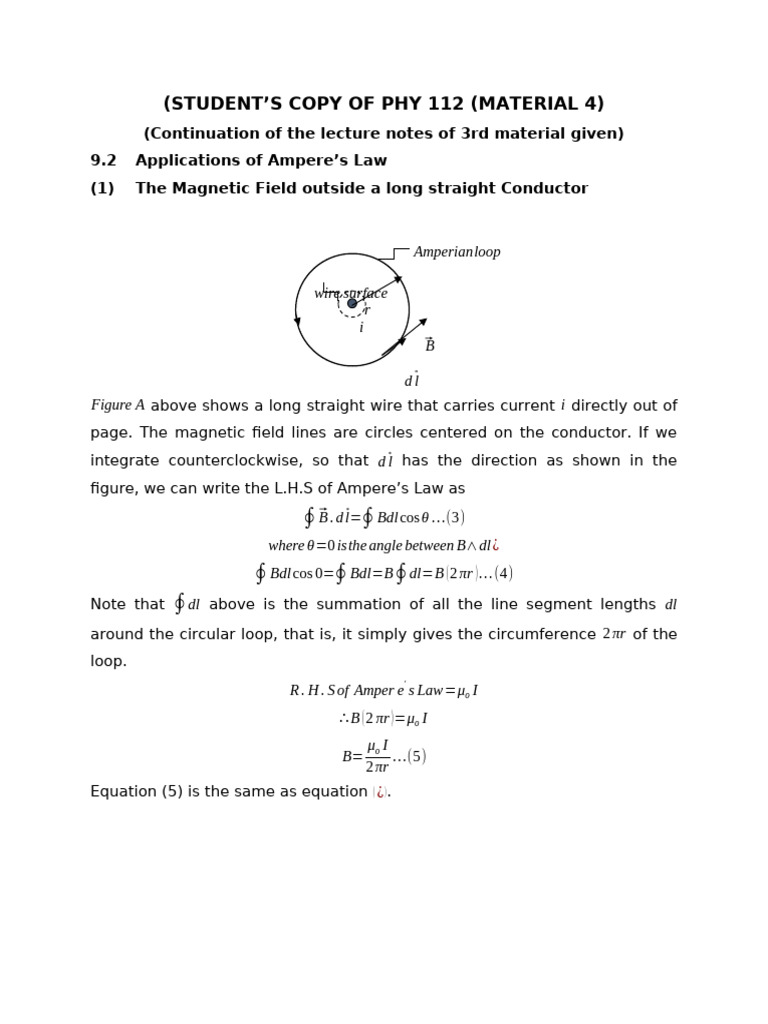 PHY 112 STUDENT'S Copy 4 | PDF