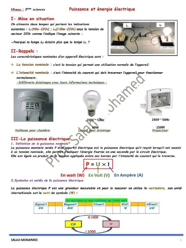 Cours Puissance 2 Ème | PDF
