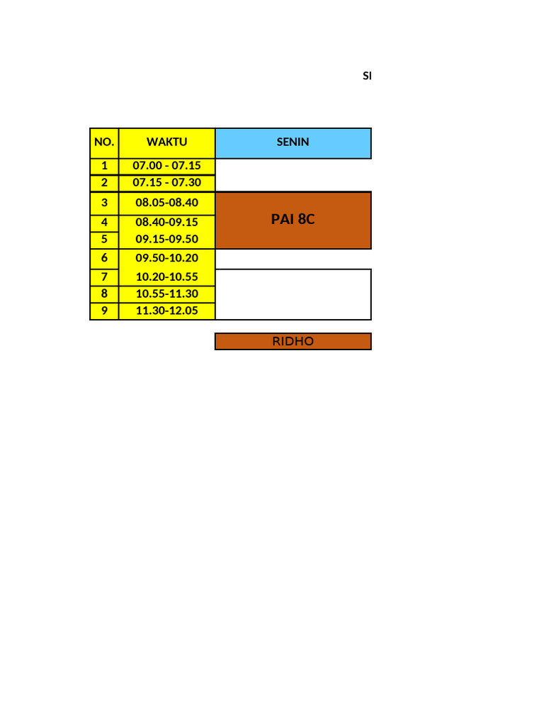 Jadwal Dan Absen PPL | PDF