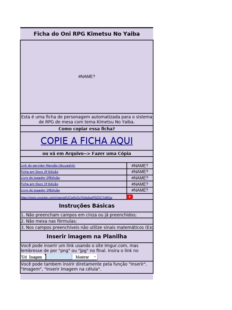 Ficha Base Do Oni v.2.0 | PDF