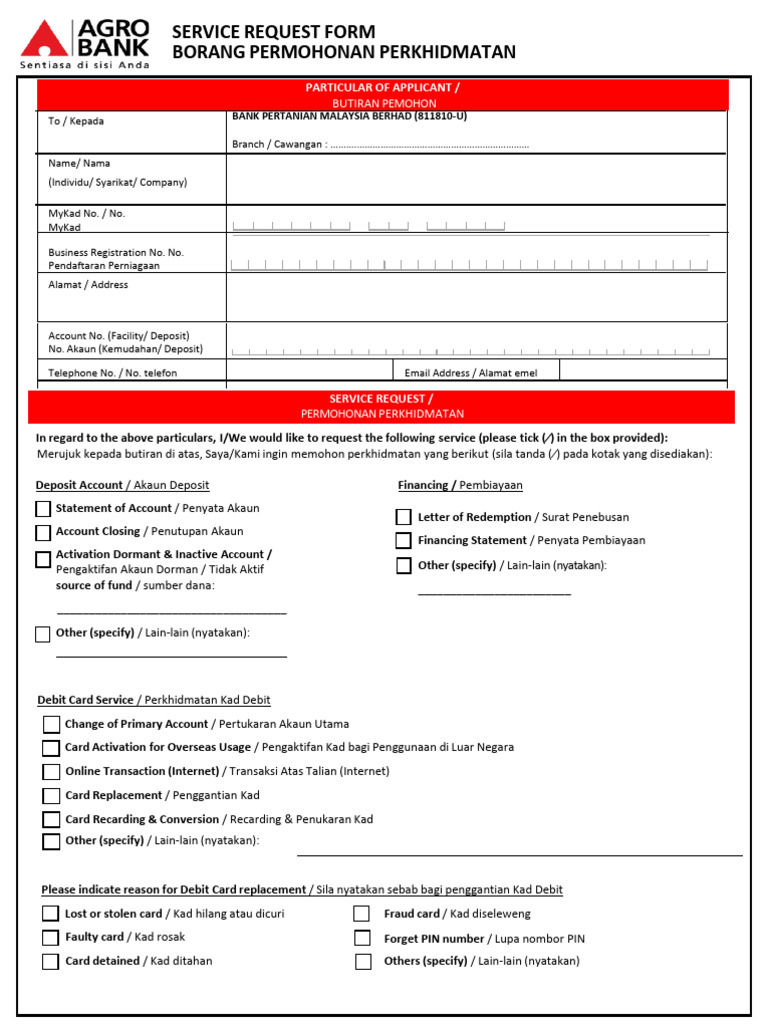 Service Request Form BMD | PDF