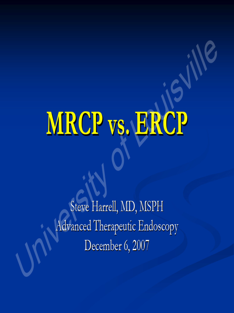 MRCP Vs ERCP Harrell | PDF