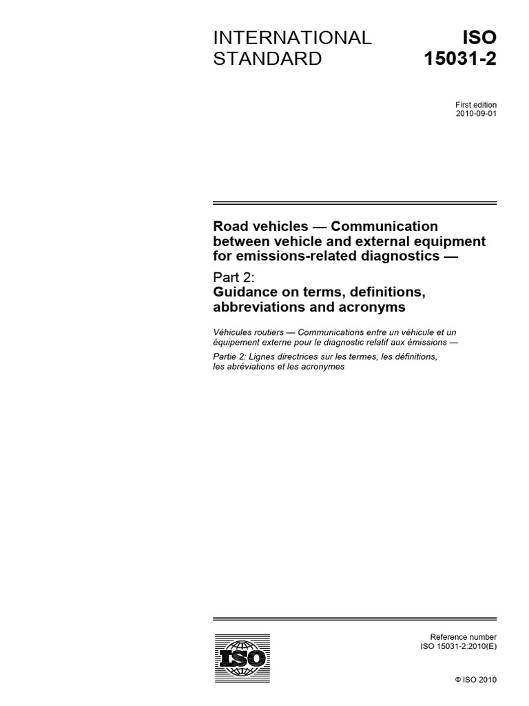 ISO 15031 2 2010 en Preview | PDF