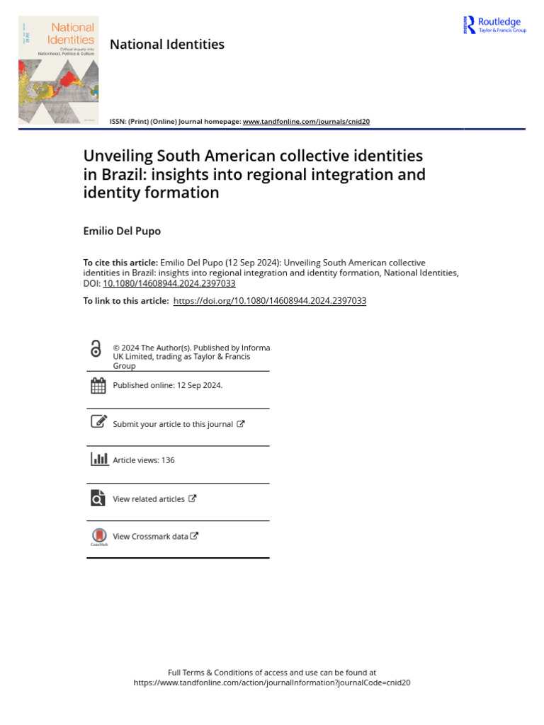 Unveiling South American Collective Identities in Brazil Insights Into ...