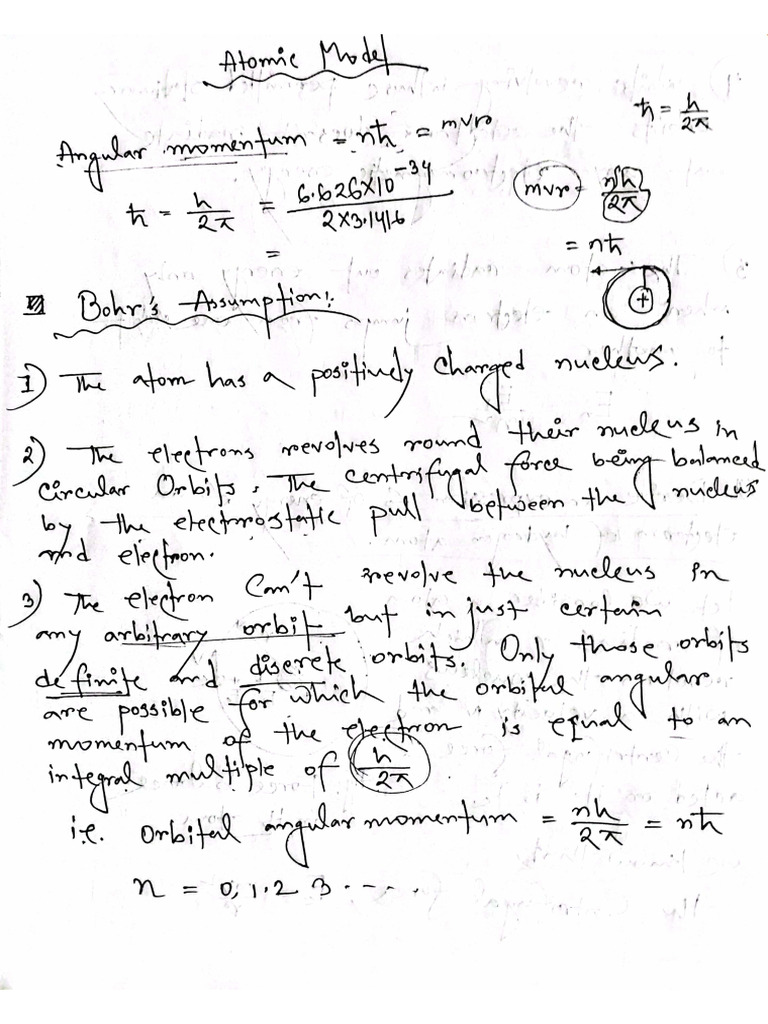 Atomic Model (Asad Sir) | PDF