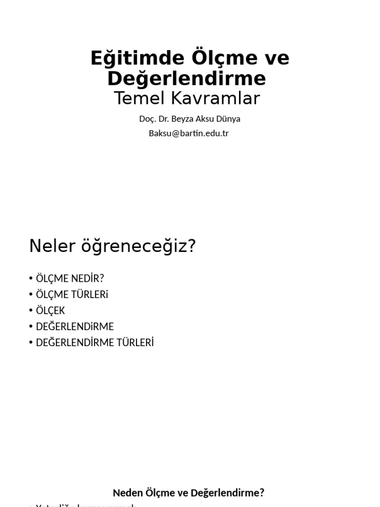 Olcme 2 Hafta Notlari | PDF