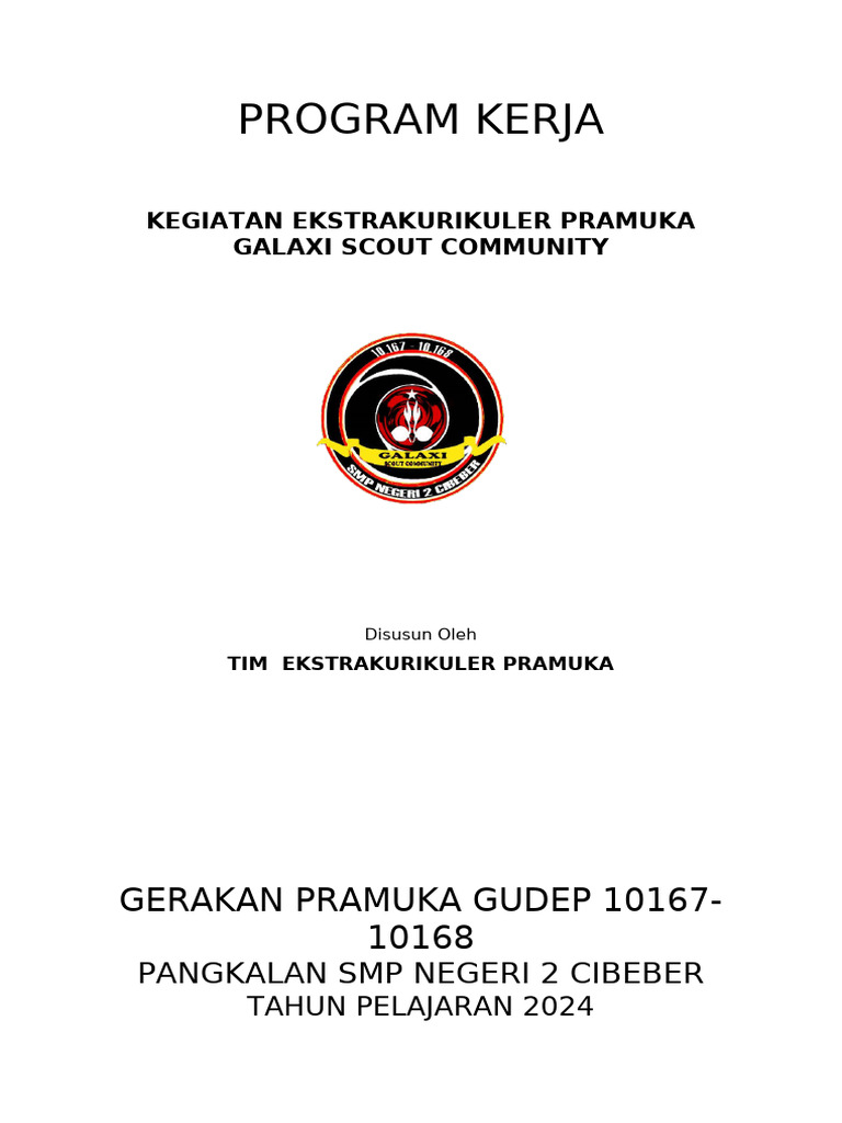 Program Kerja Cover | PDF