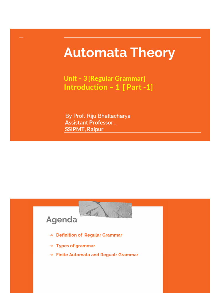 1-Introduction-Regular Grammar-TOC-Part-1 | PDF | Metalogic | Language ...