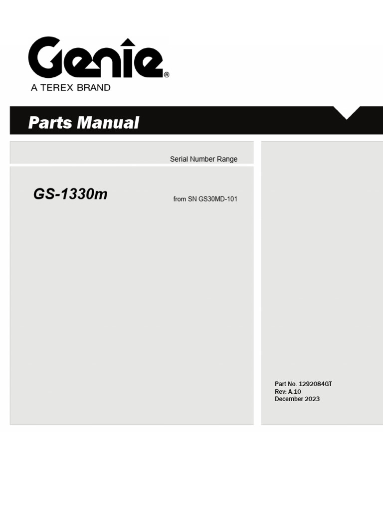 Parts Manual: Serial Number Range | PDF