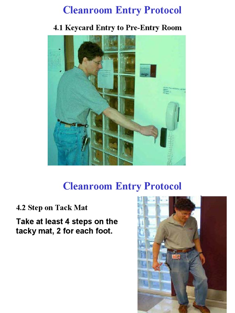 Cleanroom Entry-Exit Protocol | PDF | Glove | Shoe