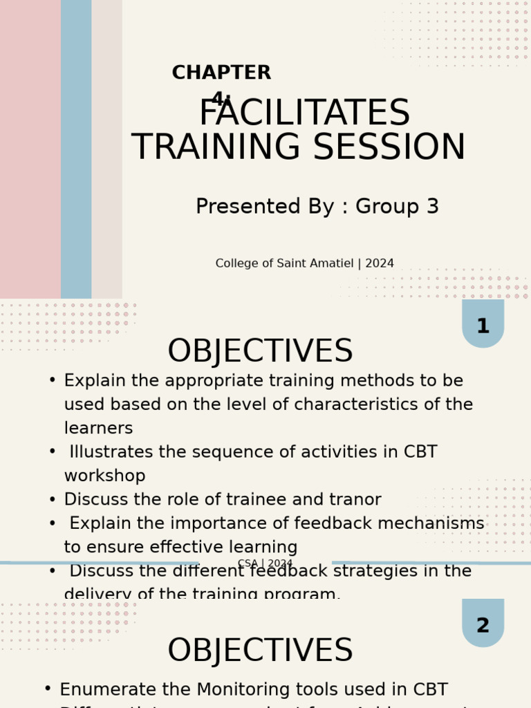 Facilitating Effective Training Sessions | PDF | Focus Group | Learning