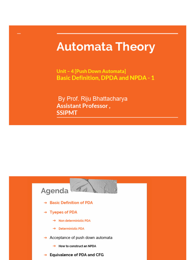 1-Push Down Automata-TOC-Part-1 | PDF 1-Push Down Automata-TOC-Part-1 | PDF