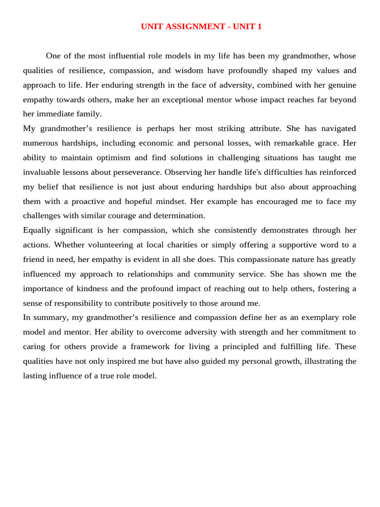 Unit Assignment Unit 1 | PDF