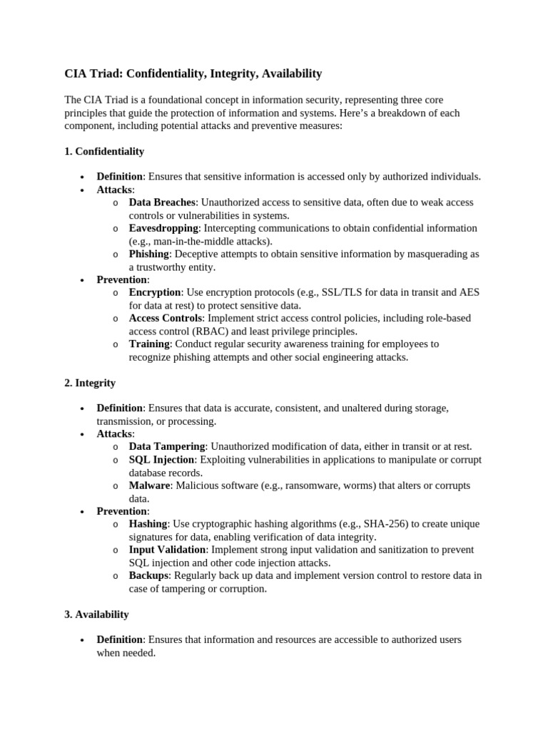 CIA Triad | PDF