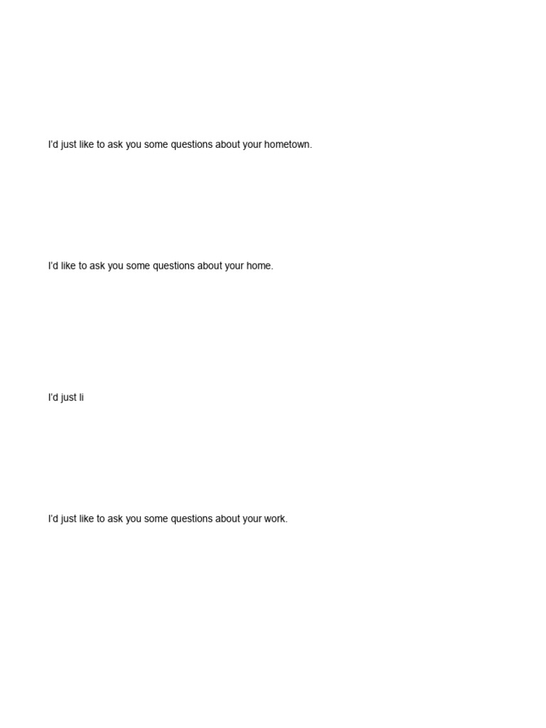 Common Speaking Topics | PDF