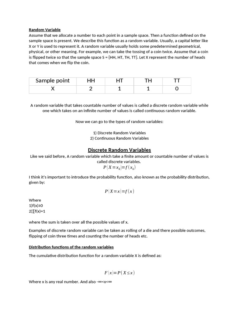 Random Variable | PDF