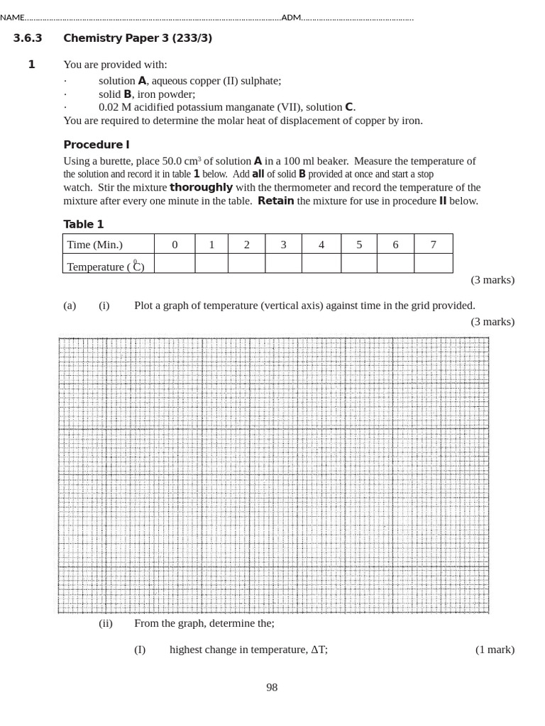 2013-KCSE-CHEMISTRY-QUESTIONS | PDF