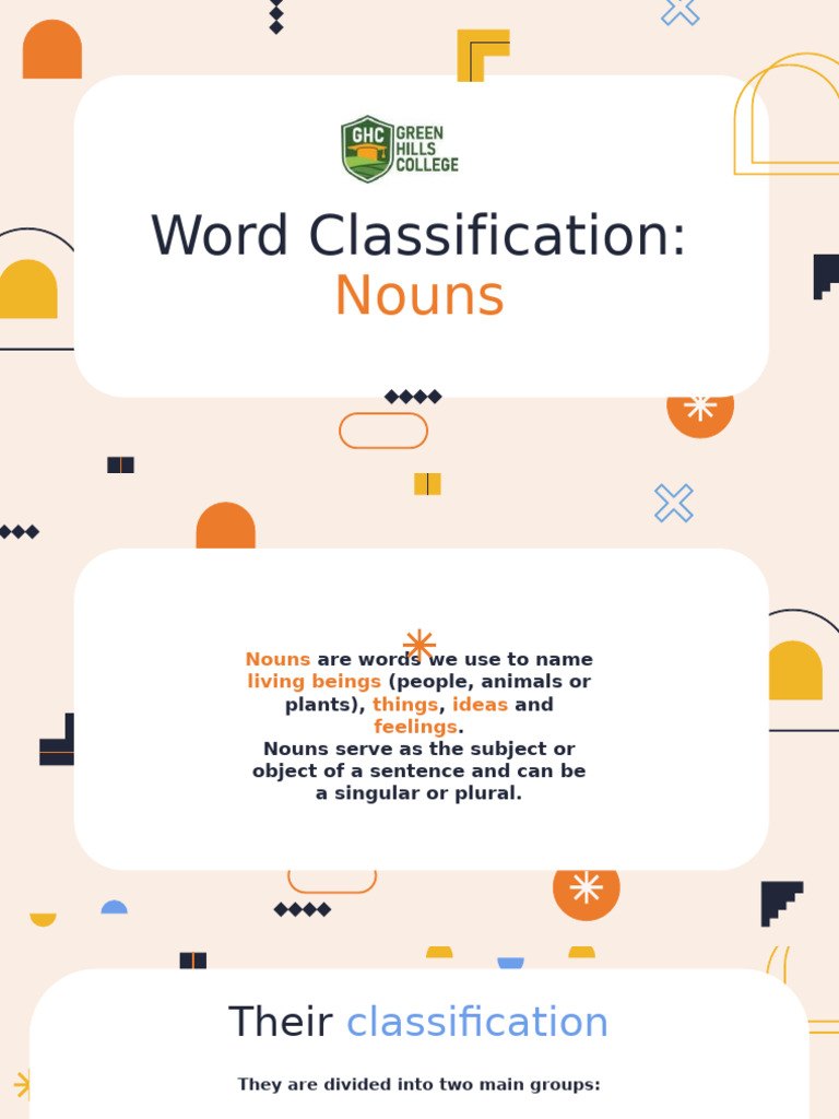 Word Classification_ Nouns | PDF