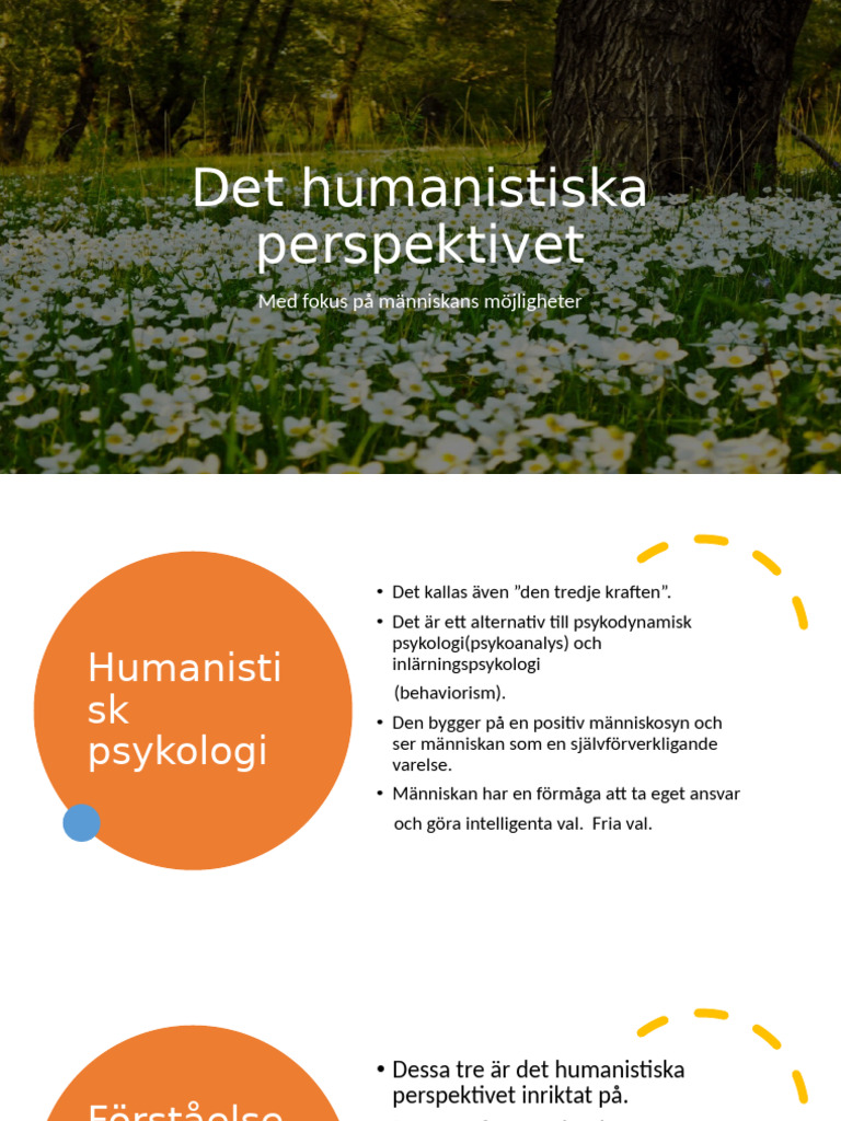 Humanistiska Powerpoint Psykologi | PDF
