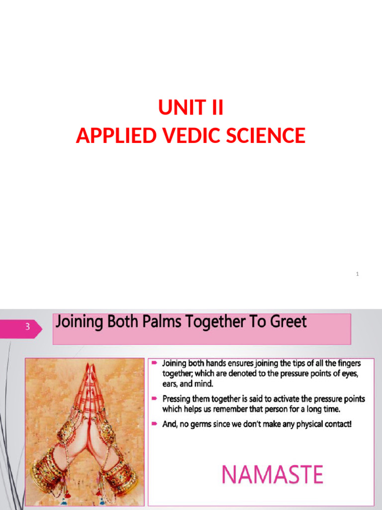 UNIT II Applied Vedic Science | PDF