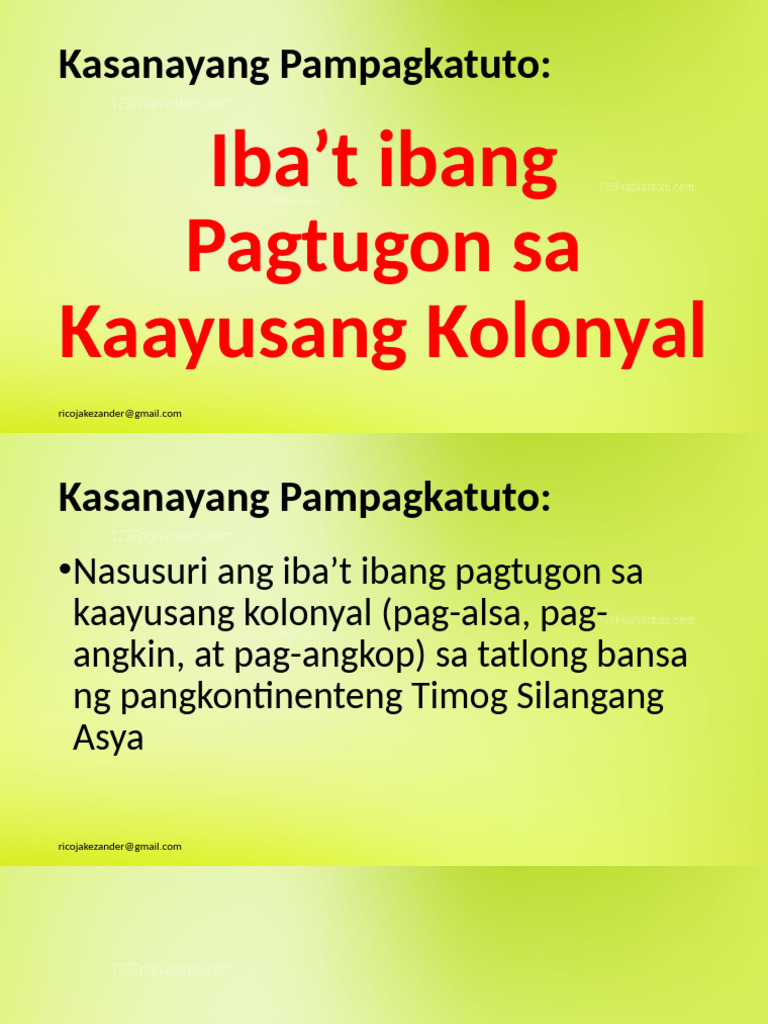 ap-7-q2-6-Nasusuri-ang-ibat-ibang-pagtugon-sa-kaayusang-kolonyal-pag-alsa-pag-angkin-at-pag ...