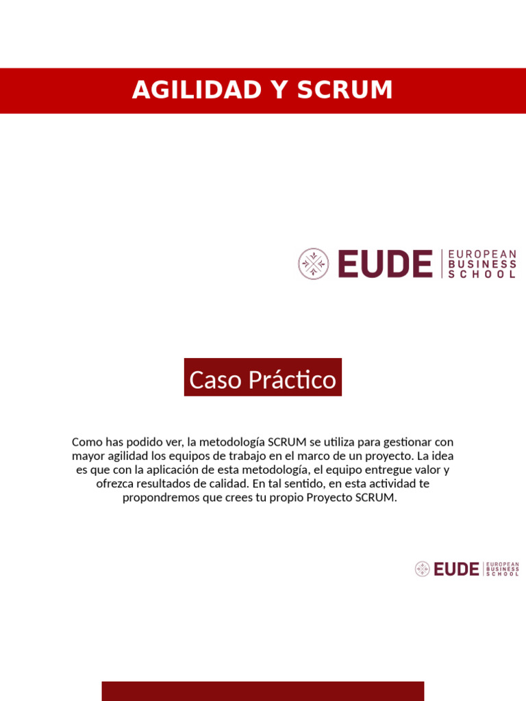 Caso Práctico Agilidad y Scrum | PDF