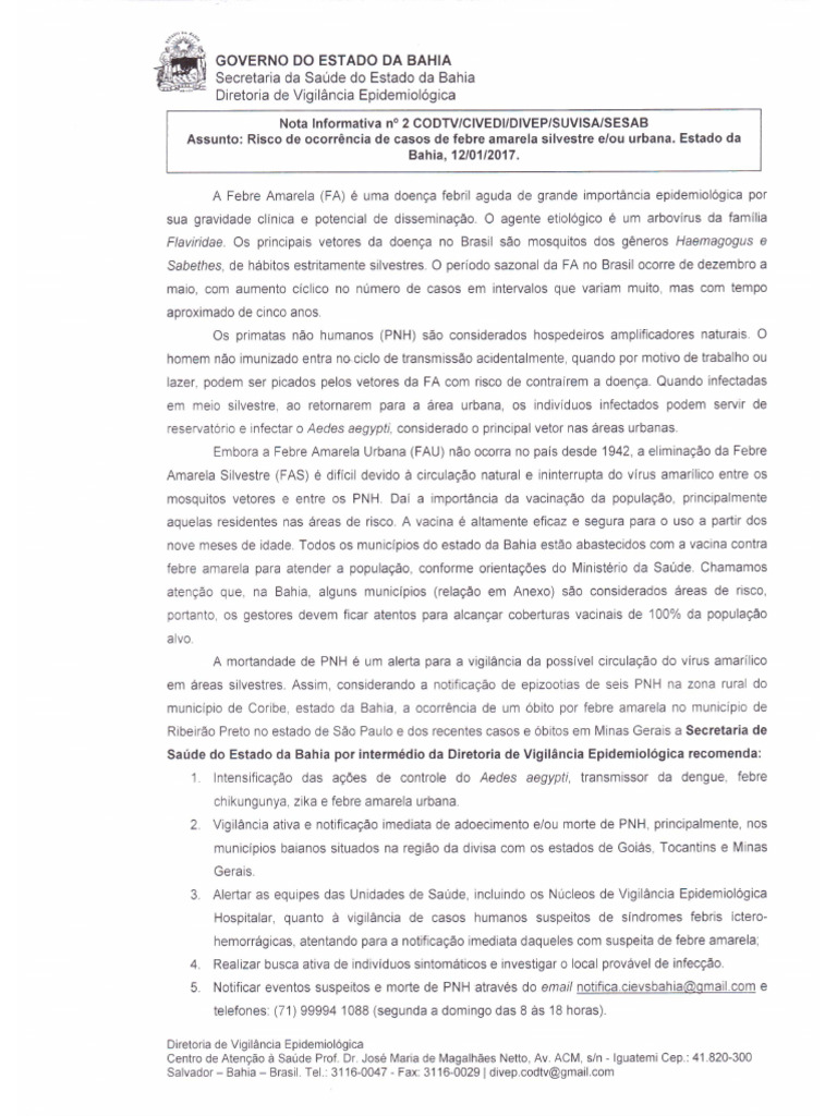 Nota Informativa N°02 FA | PDF