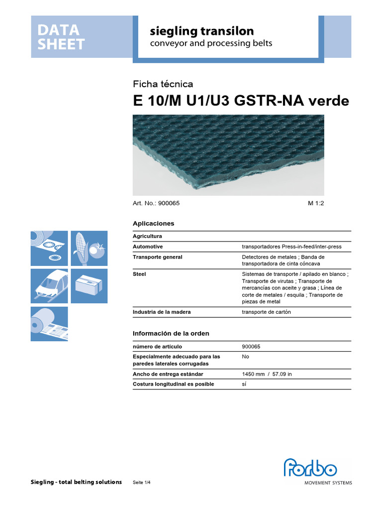 Data Sheet: E 10/M U1/U3 GSTR-NA Verde | PDF