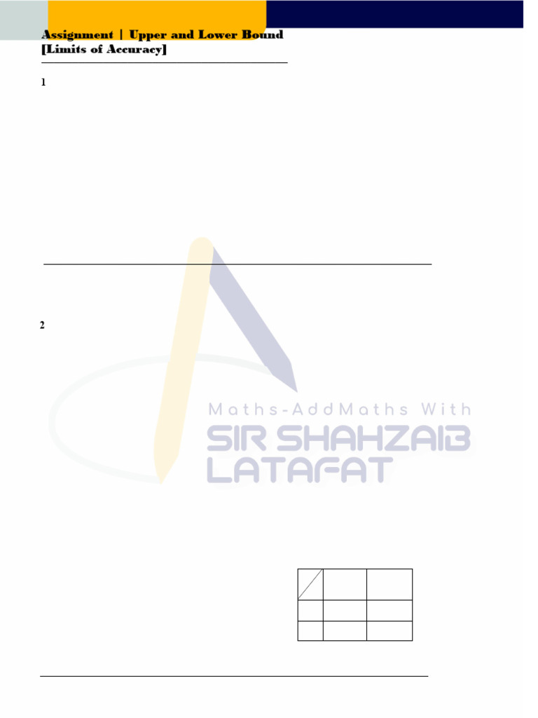Assignment 10 - Upper and Lower Bound | PDF