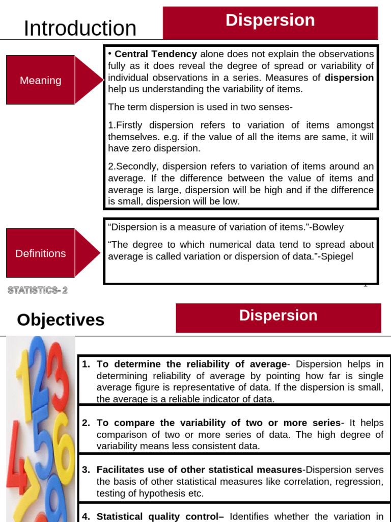 Dispersion | PDF | Standard Deviation | Teaching Methods & Materials