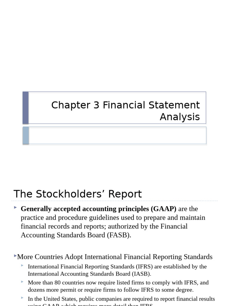 Chapter 3 Financial Statement Analysis | PDF