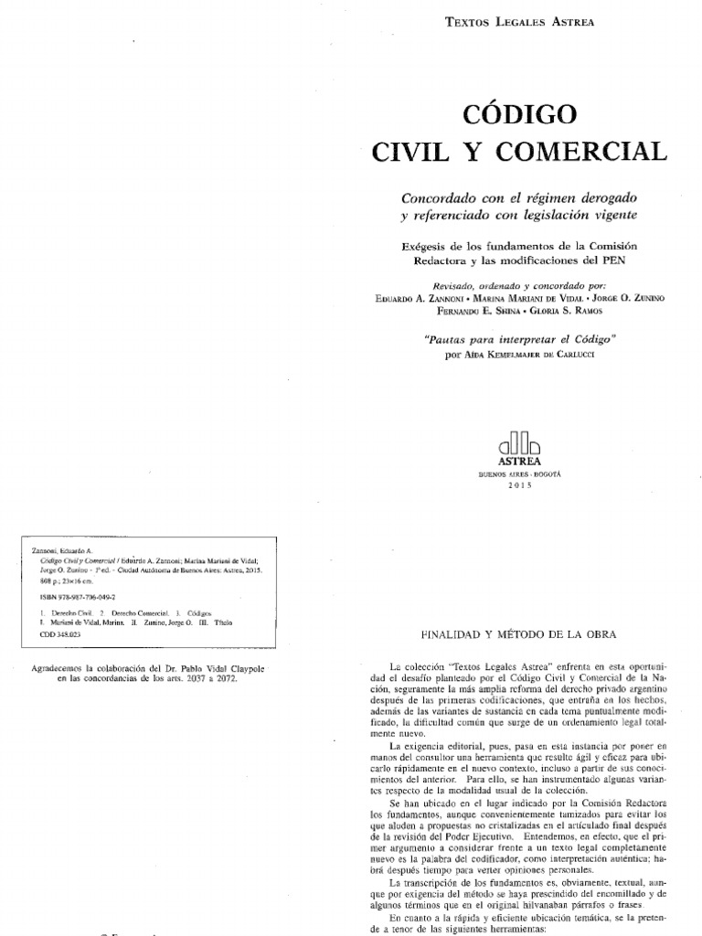 Codigo Comentado Zanonni | PDF