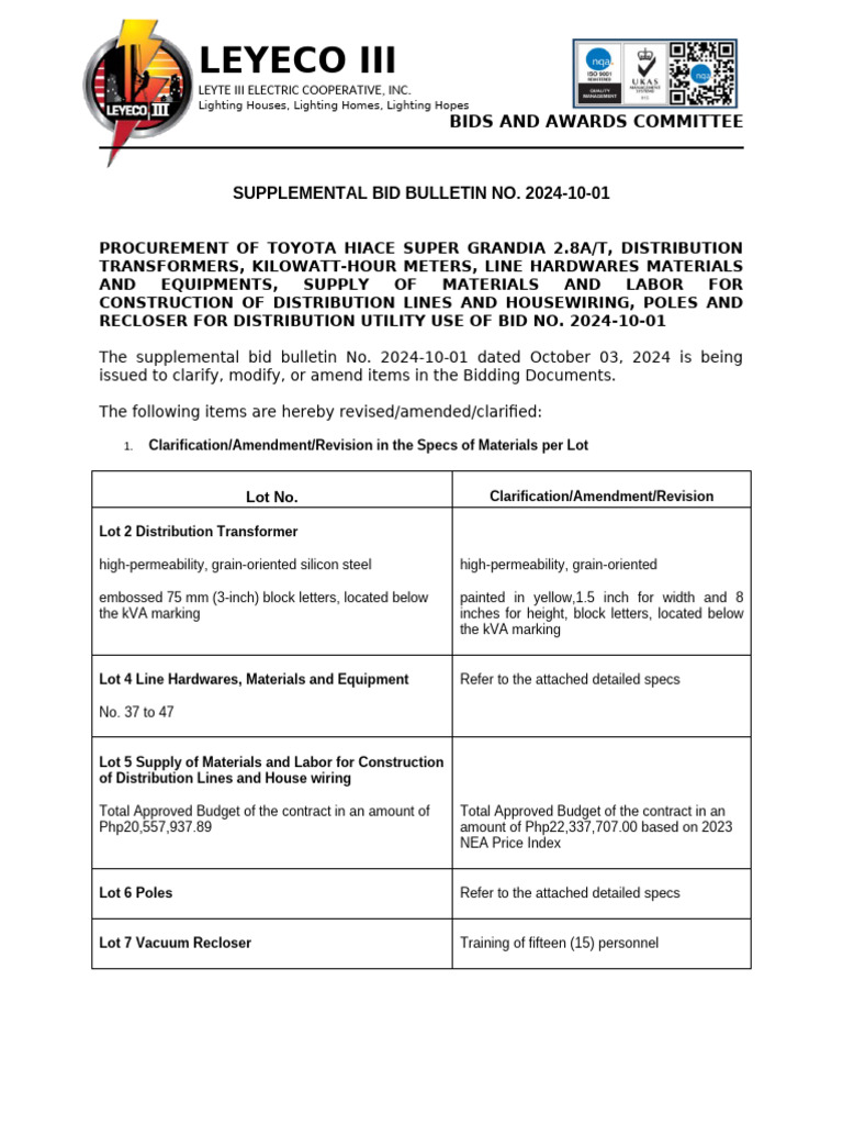 Supplemental-Bid-Bulletin-2024 | PDF