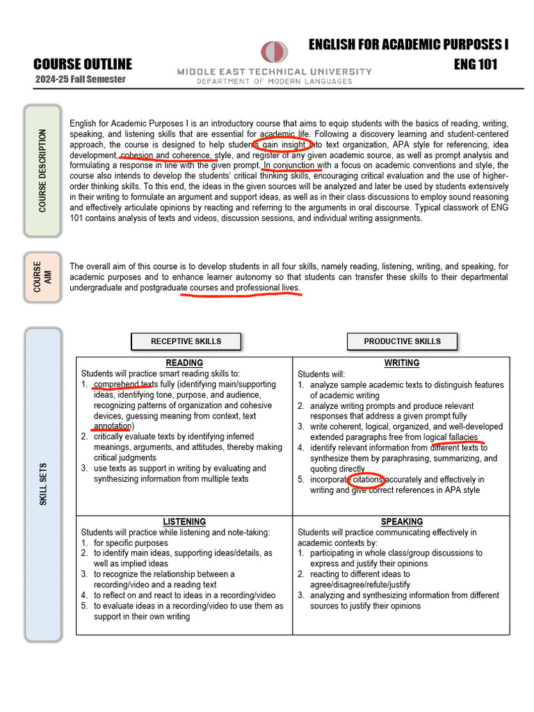 101 Course Outline | PDF